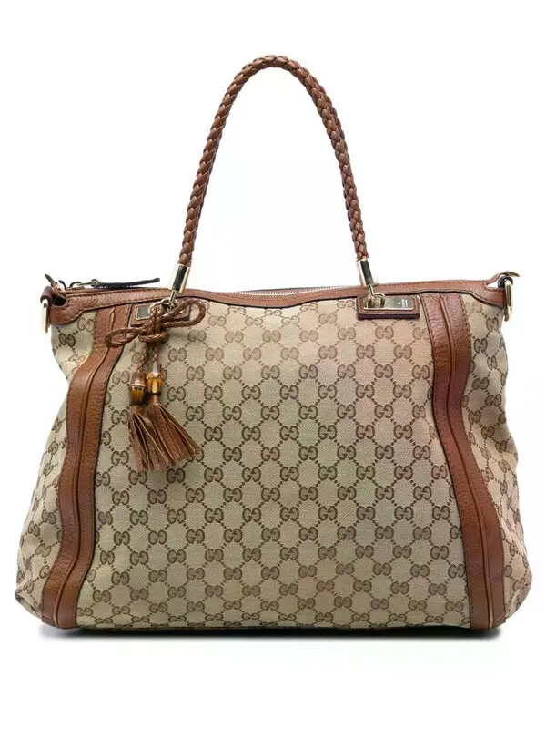 Gucci 2016-2026 Gg Canvas Bella Convertible Tote Satchel - Neutrals