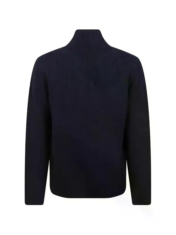 Moncler Zip-up Ribbed-knit Sweater