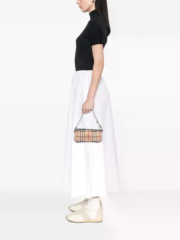 Burberry 2000-2017 Haymarket Check Coated Canvas Clara Pochette Shoulder Bag - Neutrals
