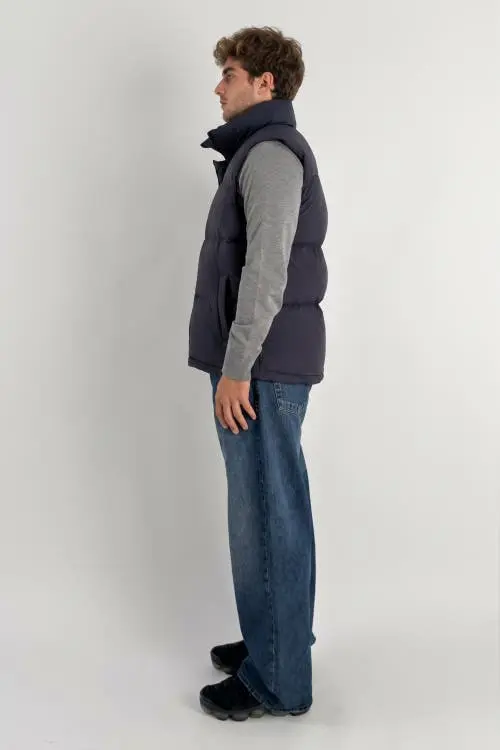 OROLAY Puff-o® Down Puffer Vest - Navy