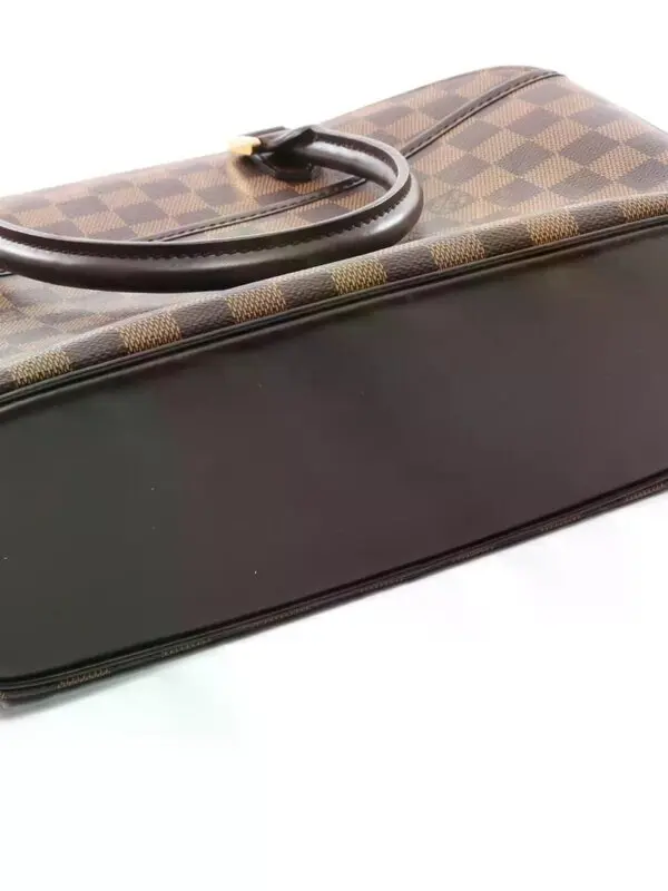 LOUIS VUITTON 2002 Saria Horizontal Damier Ebène Tote Bag - Brown