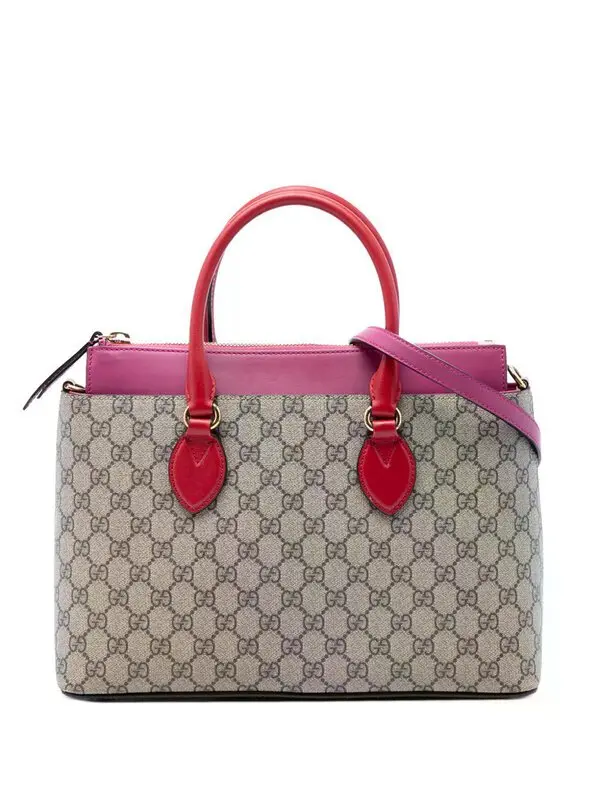 Gucci 2016-2026 Gg Supreme Linea A Satchel - Neutrals