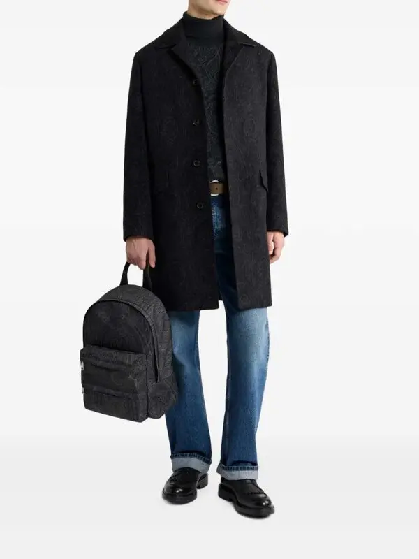 Etro Nylon Backpack With Arnica Pattern