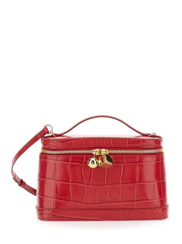 Jacquemus Le Petit Vanity Is A Calf Leather Crossbody Bag - Red