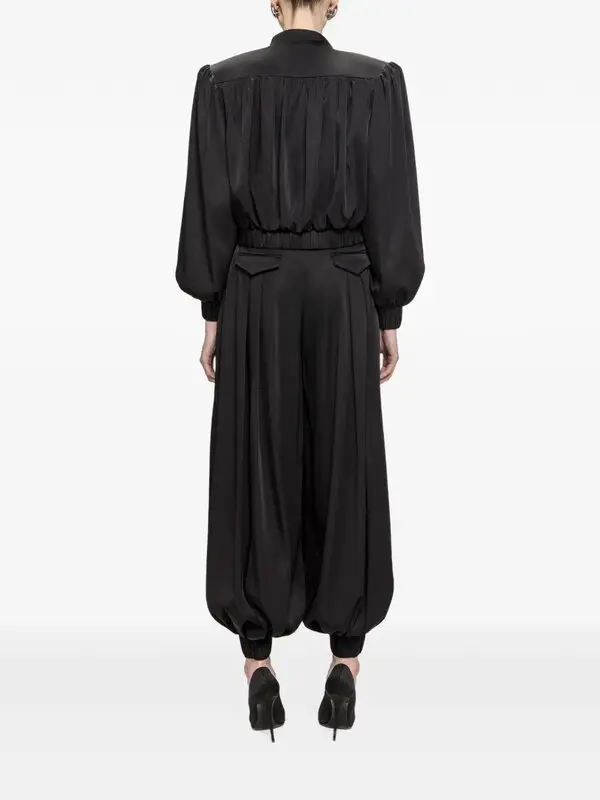 NISSA High-waisted Satin Trousers