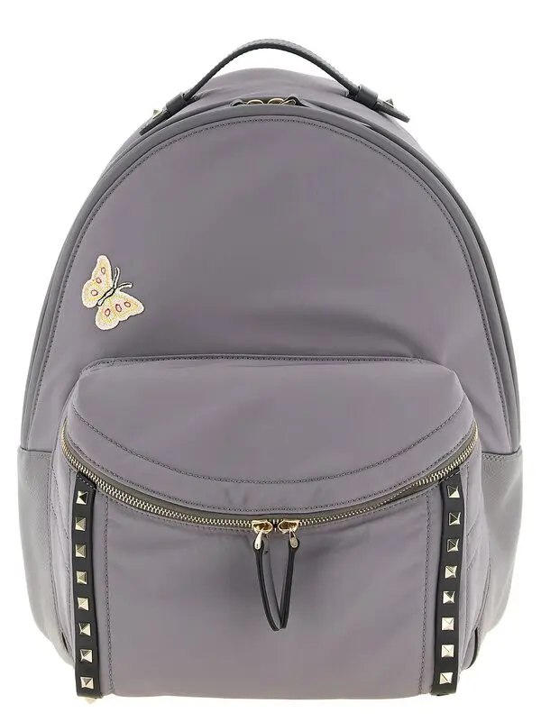 Valentino Garavani Stud Up' Grey Backpack