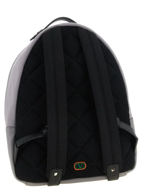 Valentino Garavani Stud Up' Grey Backpack