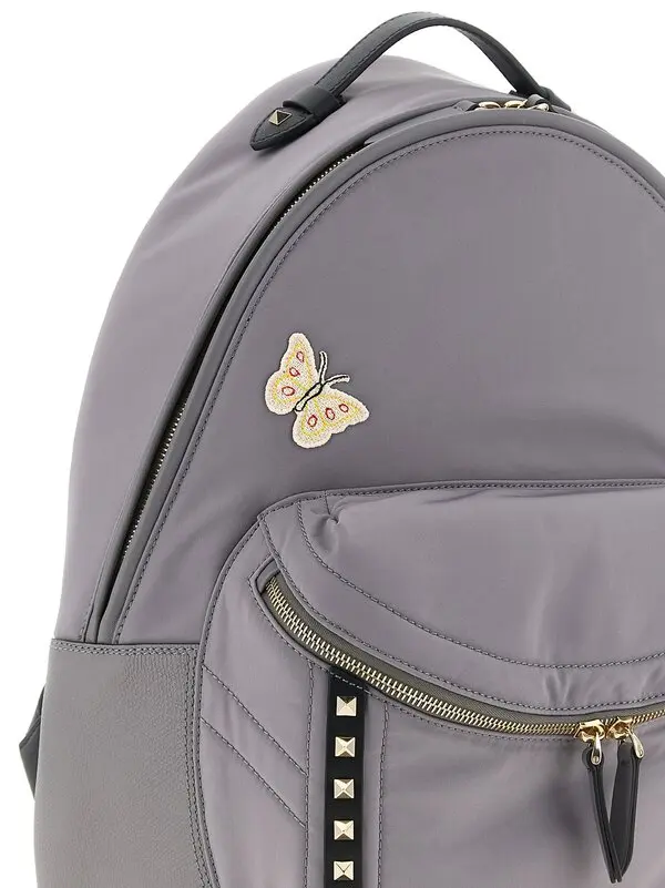 Valentino Garavani Stud Up' Grey Backpack
