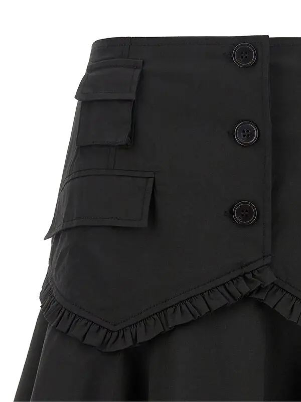 GANNI Stretch Cotton Skirt