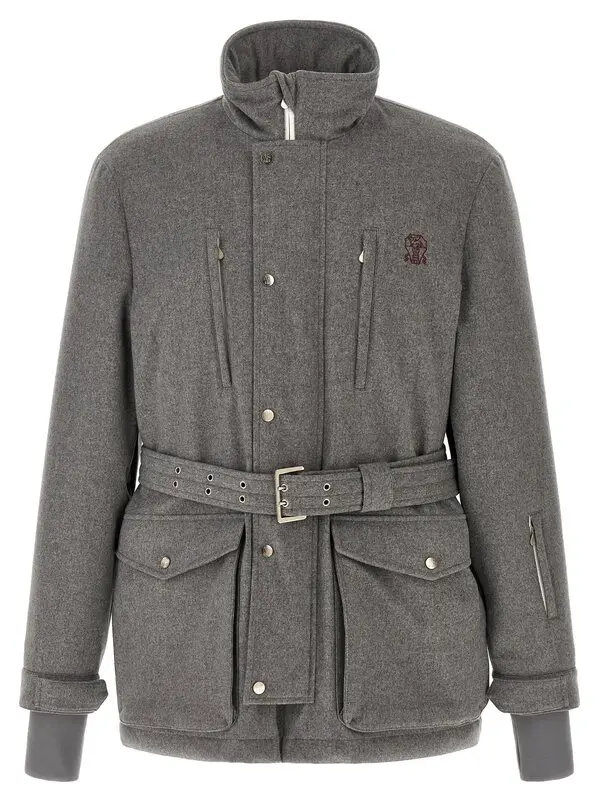 Brunello Cucinelli Grey 'mountain' Saharan