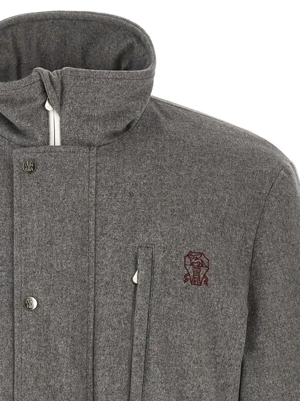 Brunello Cucinelli Grey 'mountain' Saharan