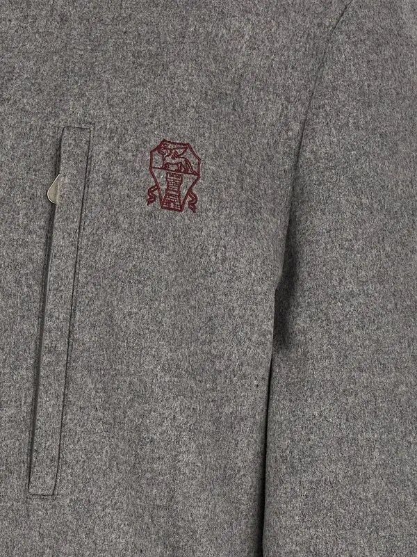 Brunello Cucinelli Grey 'mountain' Saharan