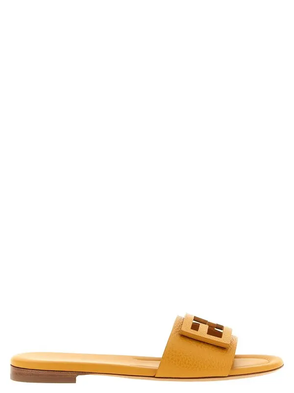 Fendi Tube' Slides - Yellow