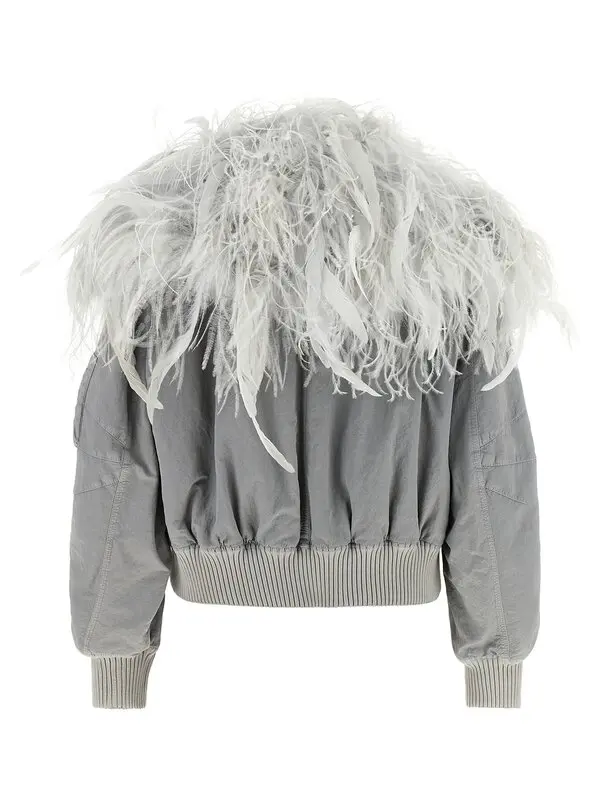 Attico Feather Insert Bomber Jacket