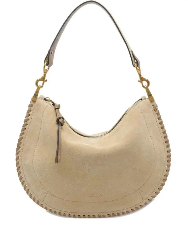 Isabel Marant Étoile Marant Oskan Shoulder Bag In Soft Suede With Zip Closure