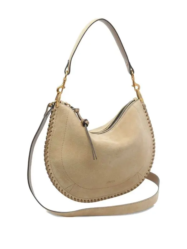 Isabel Marant Étoile Marant Oskan Shoulder Bag In Soft Suede With Zip Closure