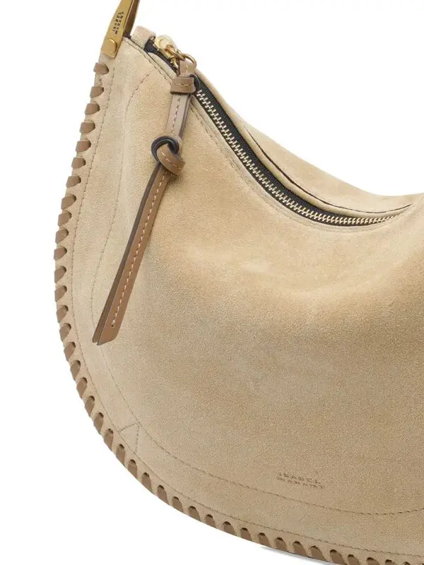 Isabel Marant Étoile Marant Oskan Shoulder Bag In Soft Suede With Zip Closure