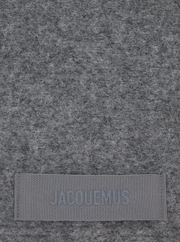 Jacquemus Le Chale Gros Grain Is A Scarf Made Of Alpaca And Merino Wool - Gray