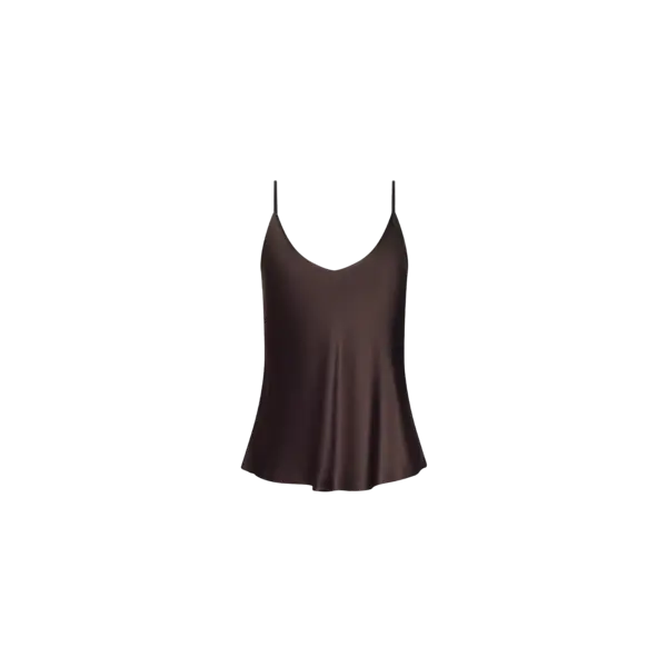 L'AGENCE Lexi Silk Camisole - Dark Espresso