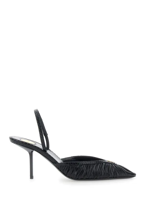 Saint Laurent Folie 75 Slingback Pump Embossed Python - Multicolor