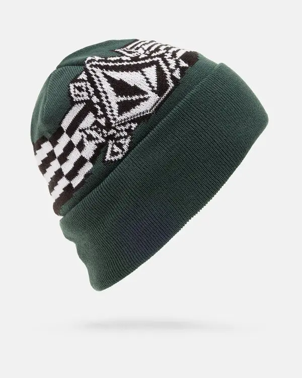 Volcom Opposition Cuff Beanie - Pine Green