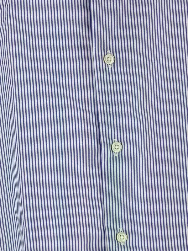 GUY ROVER Striped-pattern Cotton Shirt
