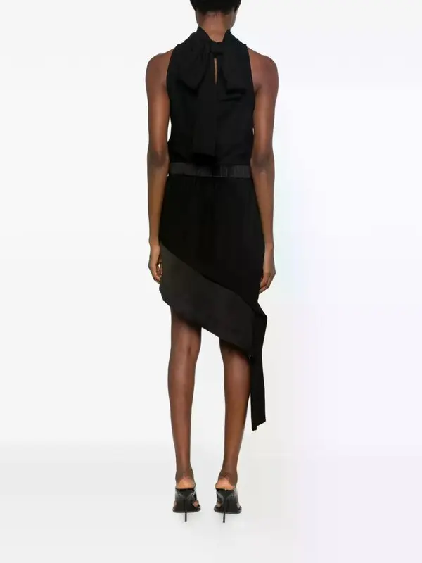 CARLA G. Asymmetric Bow-detail Dress