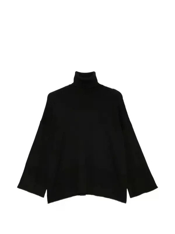 CARLA G. Roll-neck Sweater - Black