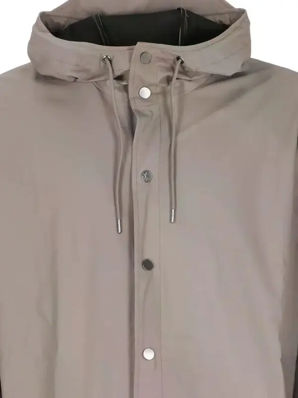 Rains Hooded Snap-button Rain Coat