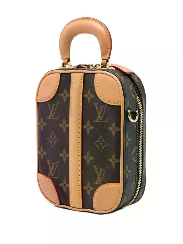 LOUIS VUITTON 2019 Monogram Valisette Verticale Satchel - Brown