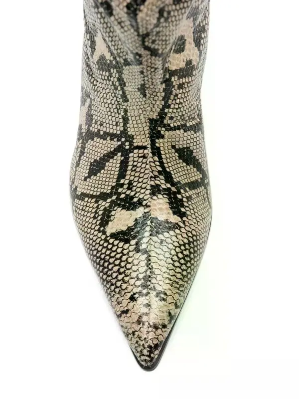 GIOSEPPO Snake-effect Knee-high Boots