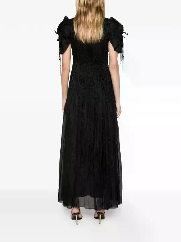 Aje Hazel Embellished Pleated Maxi Dress