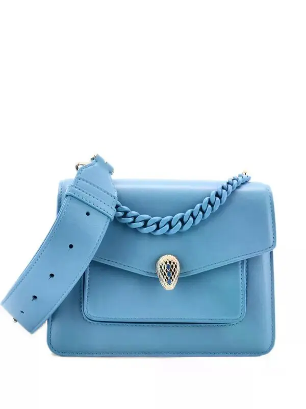 BVLGARI Serpenti Forever Maxi Chain Leather Small Crossbody Bag