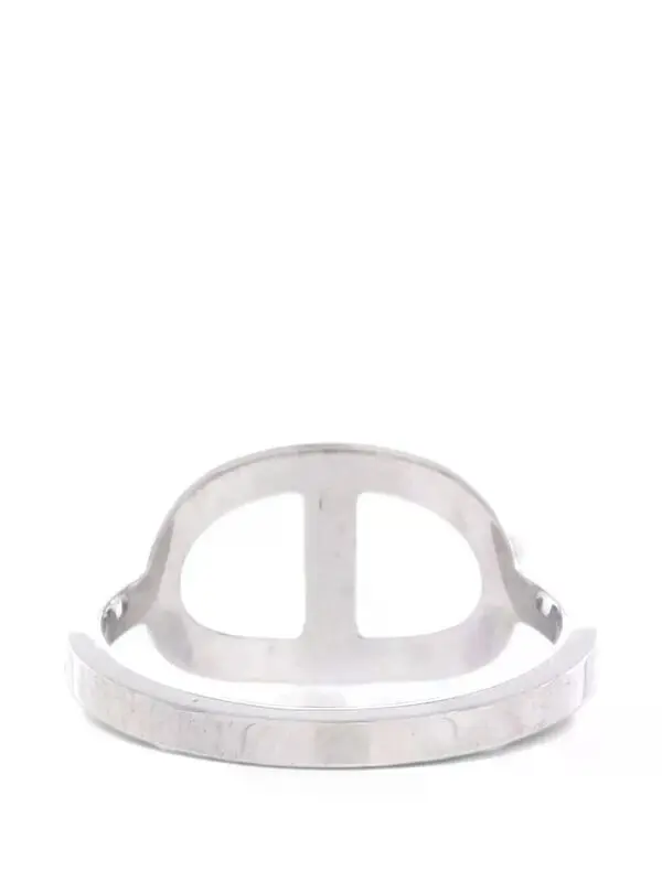 Hermès Chaine D'ancre Contour 18k White Gold And Diamonds Medium Ring