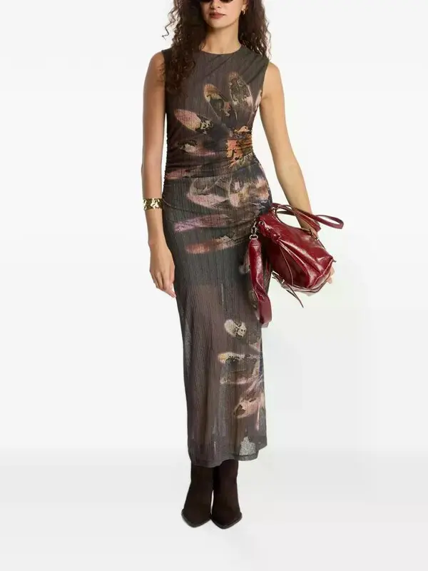 Desigual Floral-print Sleeveless Maxi Dress