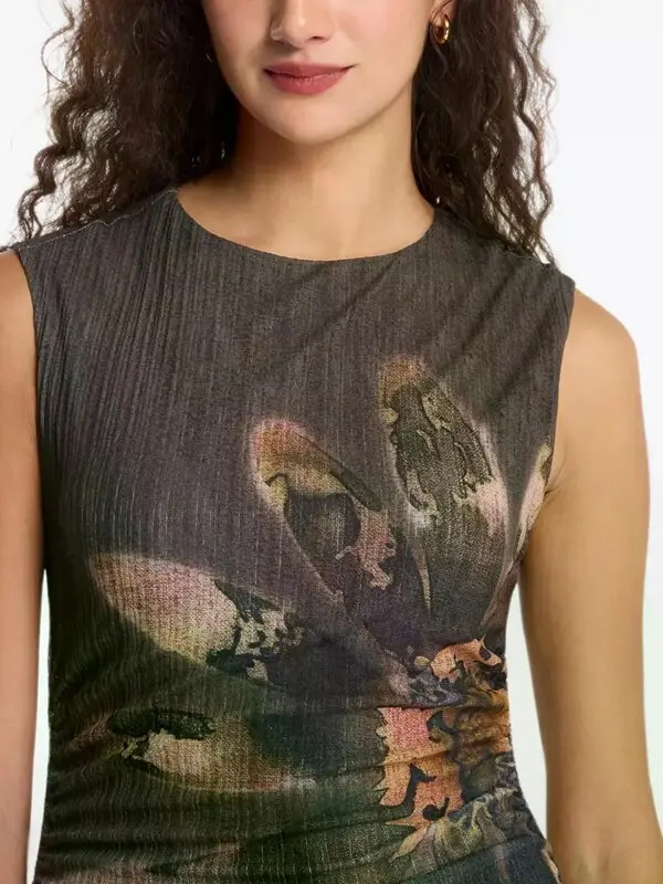 Desigual Floral-print Sleeveless Maxi Dress