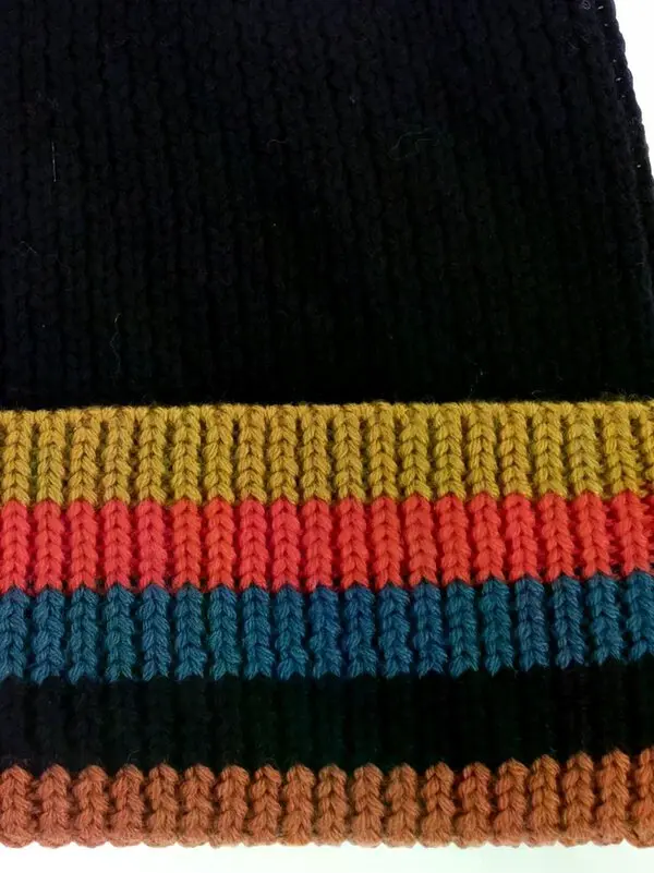 Paul Smith Artistic Stripe Wool Beanie Hat