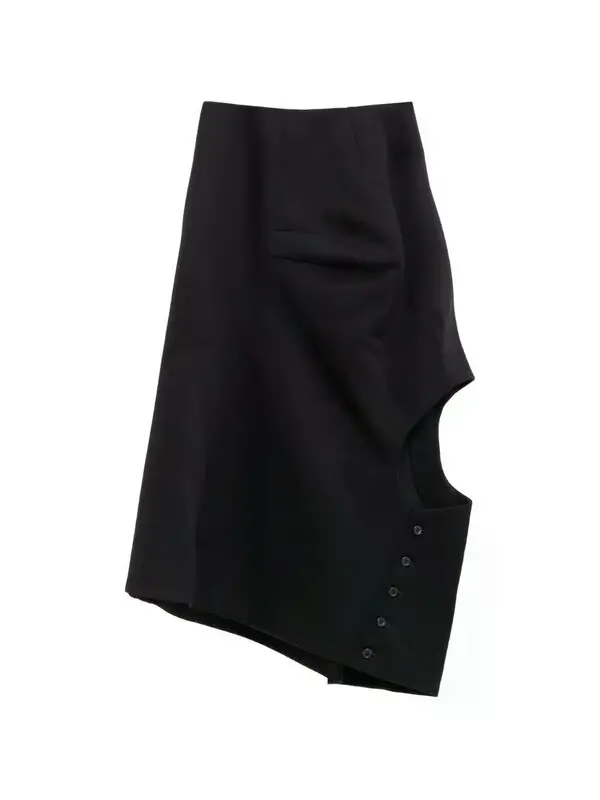 Comme Des Garçons Cut-out Asymmetric Midi Skirt