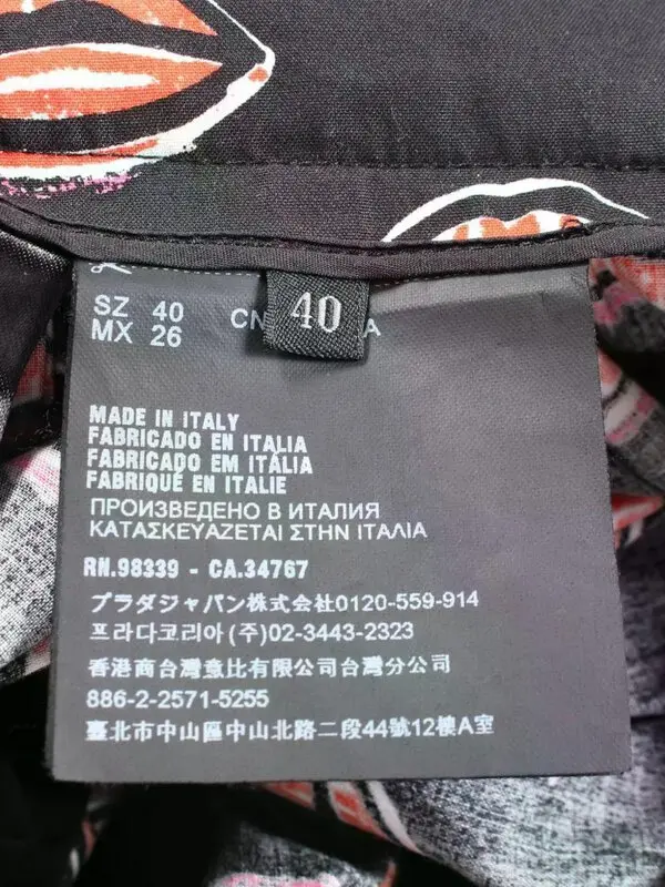 Prada 2010s Lip-pattern Midi Skirt