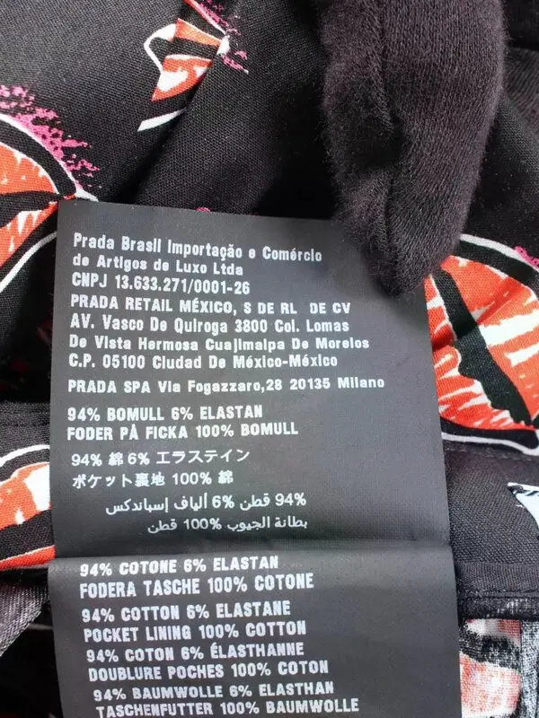 Prada 2010s Lip-pattern Midi Skirt