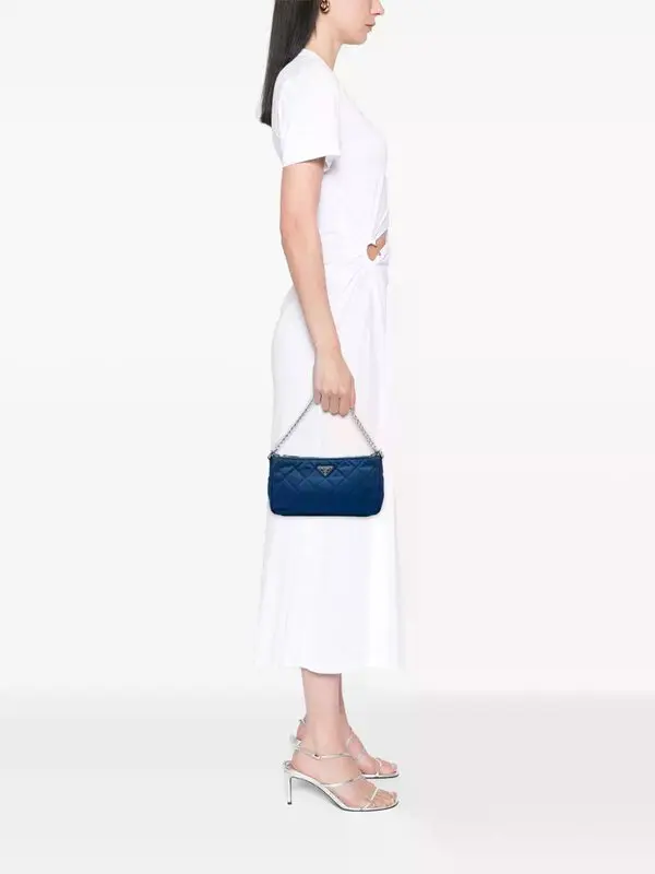 Prada 2000-2013 Impuntu Tessuto Satchel - Blue