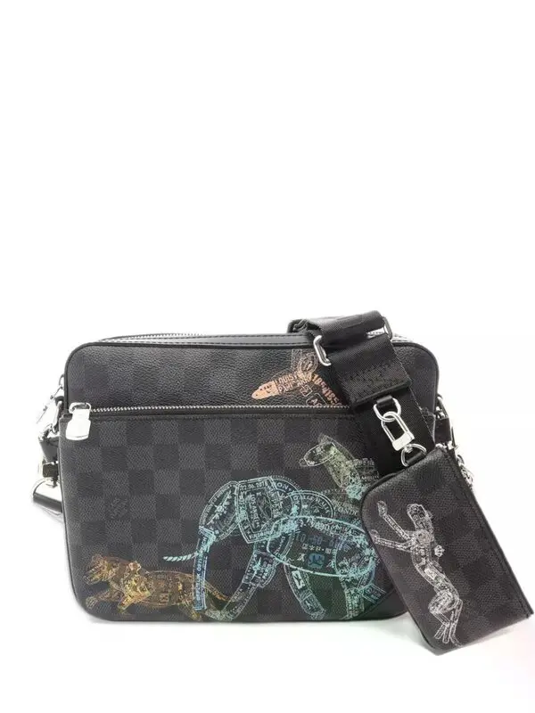 LOUIS VUITTON 2021 Damier Graphite Animal Print Messenger Bag - Charcoal Grey