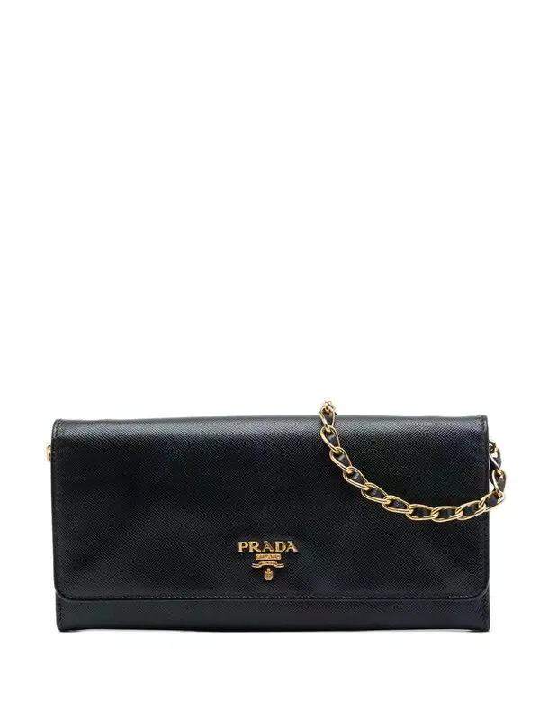 Prada 2010-2026 Saffiano Wallet On Chain Crossbody Bag
