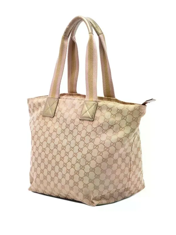 Gucci 2016-2026 Gg Canvas Web Tote Bag - Neutrals