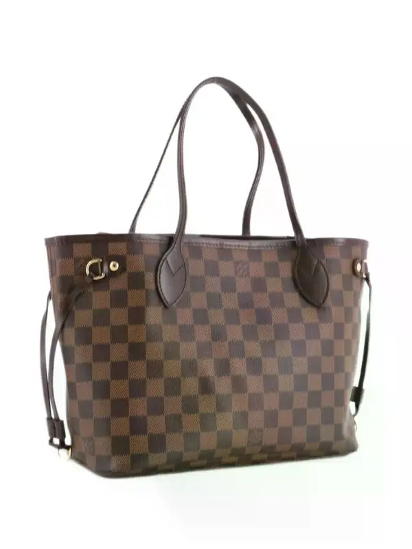 LOUIS VUITTON Neverfull Damier Pm Tote Bag - Brown