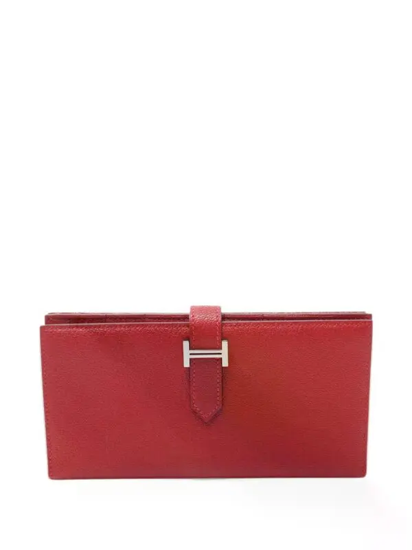 Hermès 2016 Béarn Soufflé Wallet - Red