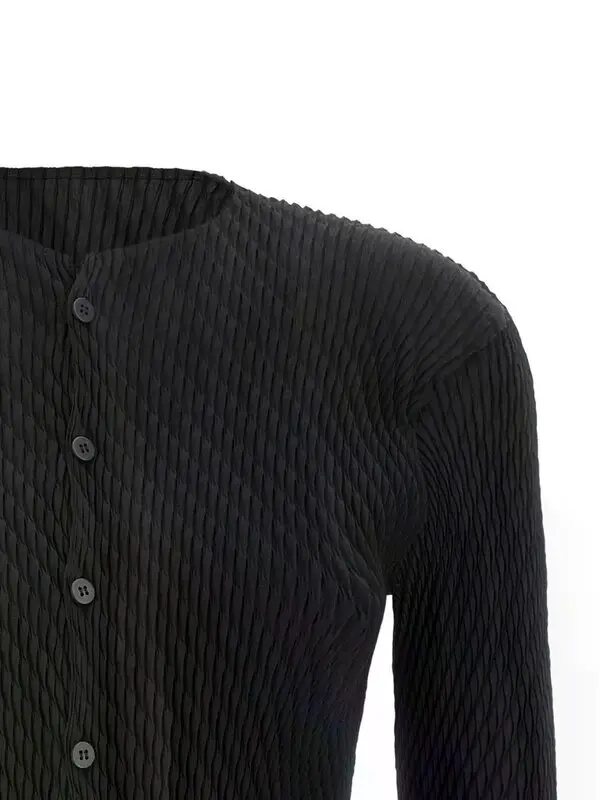 Issey Miyake Rhombus Pleats Button-up Cardigan