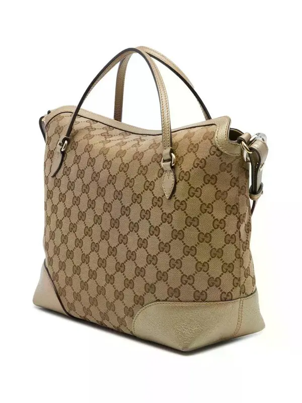 Gucci 2016-2026 Medium Gg Canvas Bree Fold Over Tote Satchel