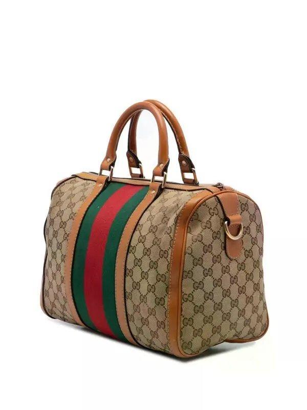 Gucci 2016-2026 Medium Gg Canvas Web Joy Boston Bag Satchel