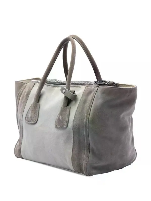 Prada 2010-2026 Scamosciato And Canapa Twin Pocket Double Handle Satchel